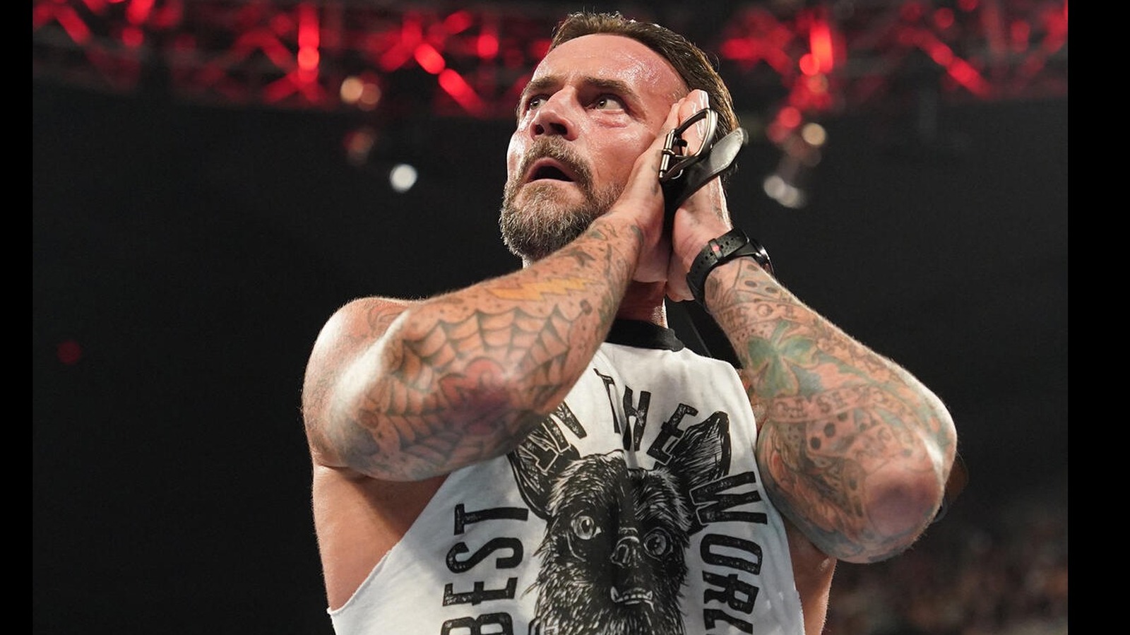 Larry, el perro de CM Punk, se encuentra con Triple H y Bianca Belair ...